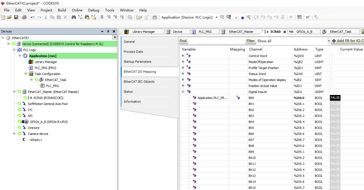 Raspberry PI + Codesys + EtherCAT步进驱动ECR60 – 个人资料收集