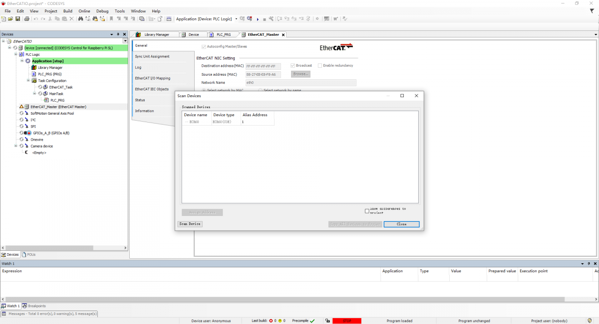 Raspberry PI + Codesys + EtherCAT步进驱动ECR60 – 个人资料收集